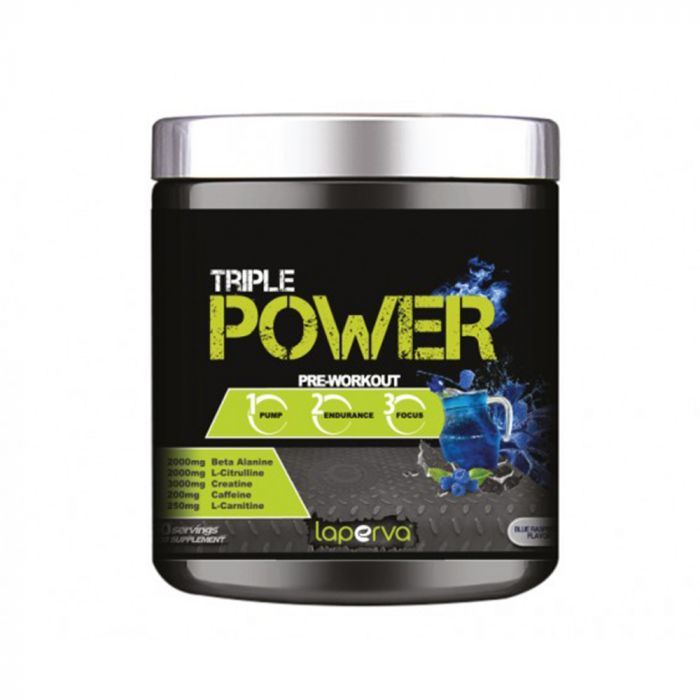 Laperva Triple Power Pre-Workout Blue Raspberry 30 Servings – EuroDerms